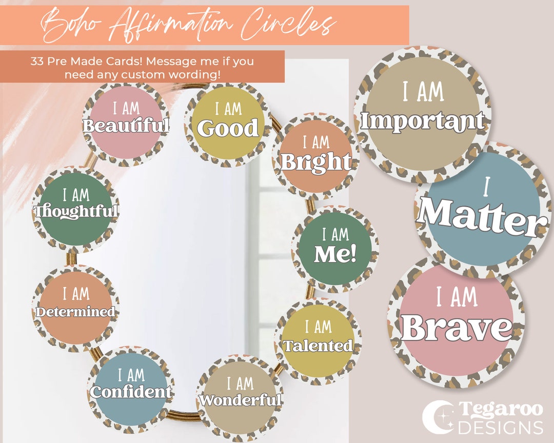 Boho Affirmation Station | Classroom Affirmation | Spa | Health ...