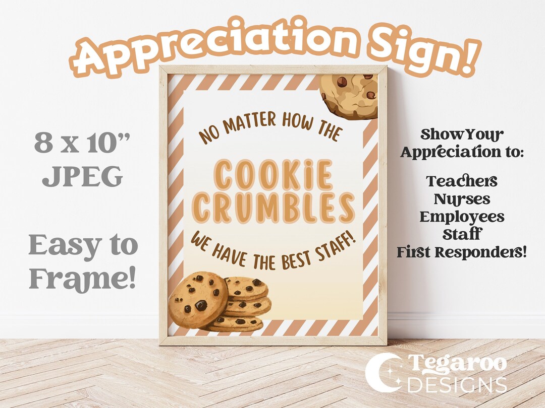 Cookies Sign | Cookie Exchange | Cookie Crumbles | Appreciation Week ...