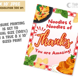 Pasta Bar Sign | Oodles of Thanks | Noodles Sign Appreciation Week ...