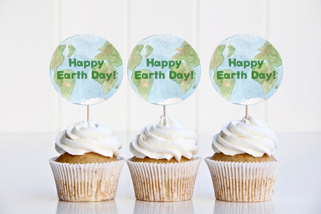 Printable Earth Day Cupcake Topper | Nature Lover | Recycle | Mother ...