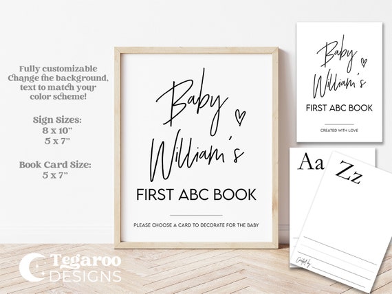 Editable ABC Coloring Book ABC Colouring First ABC Book - Etsy
