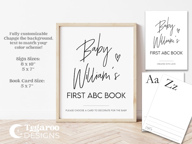 Editable ABC Coloring Book ABC Colouring First ABC Book - Etsy