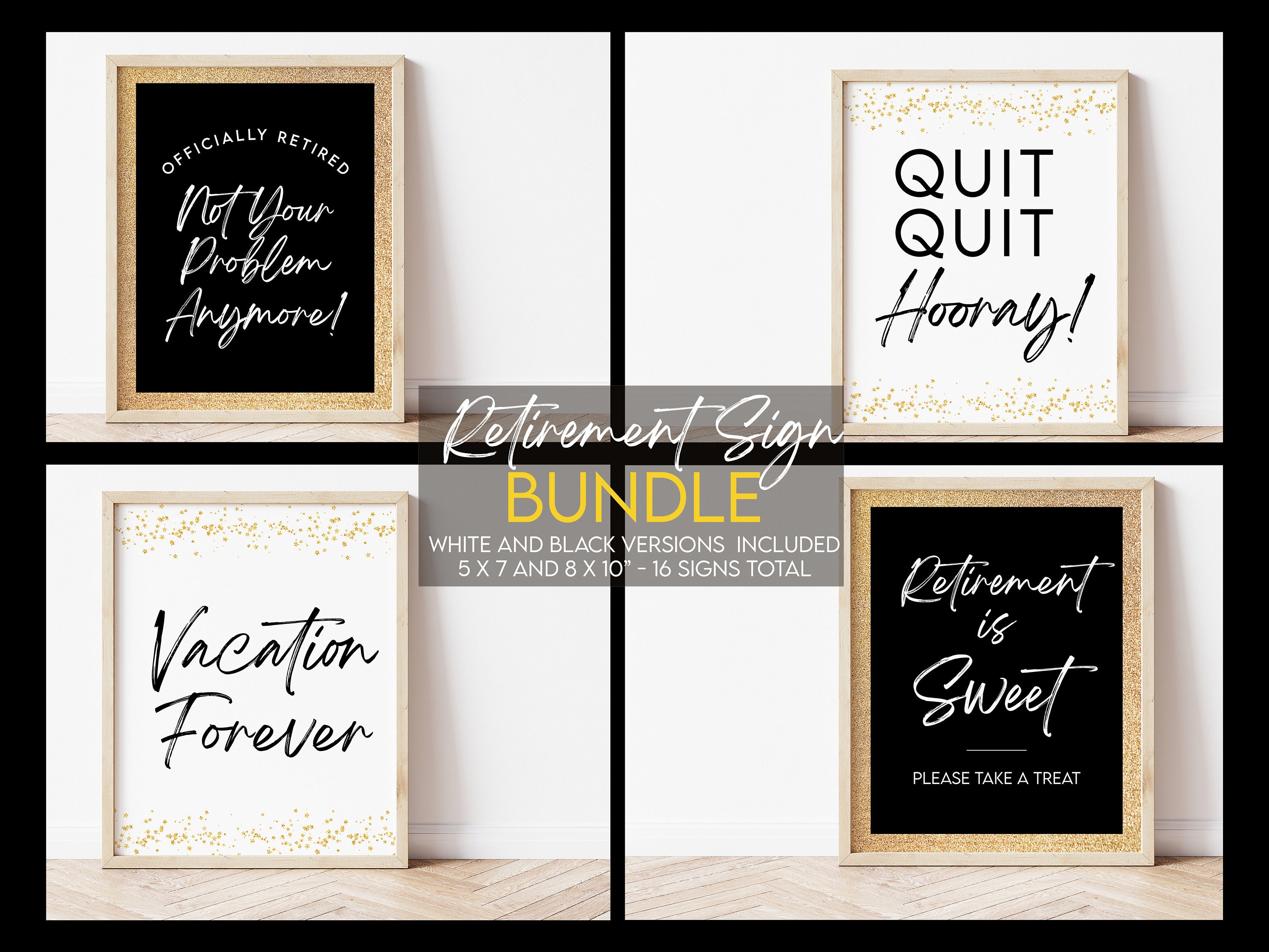 Retirement Party Welcome Sign | Simple Modern Minimalist Retirement ...