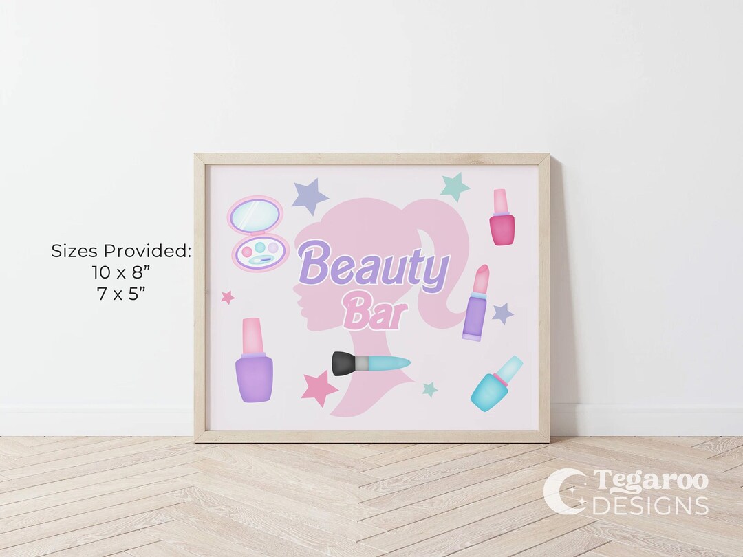 Beauty Bar | Glam Station | Makeup Party | Spa Party Signs | Spa ...
