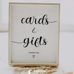 Simple Clean Modern Minimalist Cards and Gifts Sign | Wedding | Baby ...