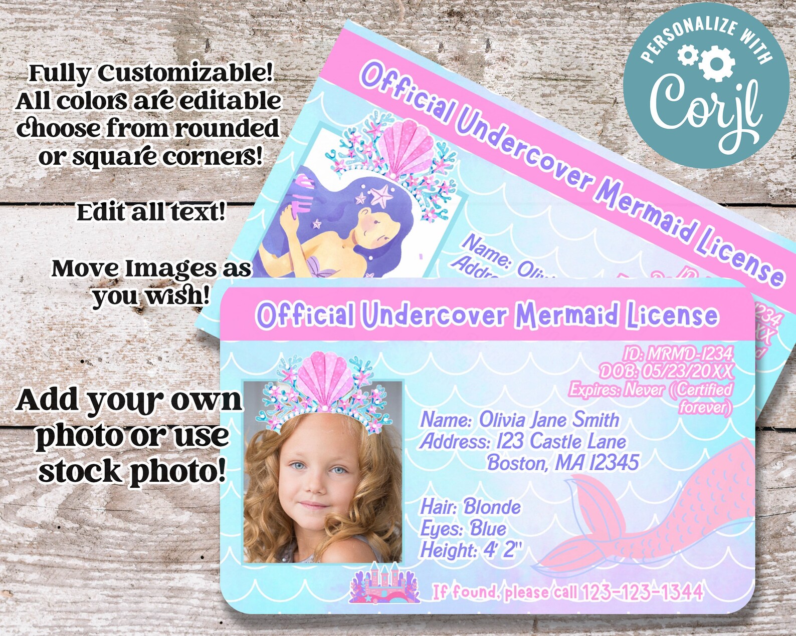 Personalized Princess License | Drivers License | Kids License | Child ...
