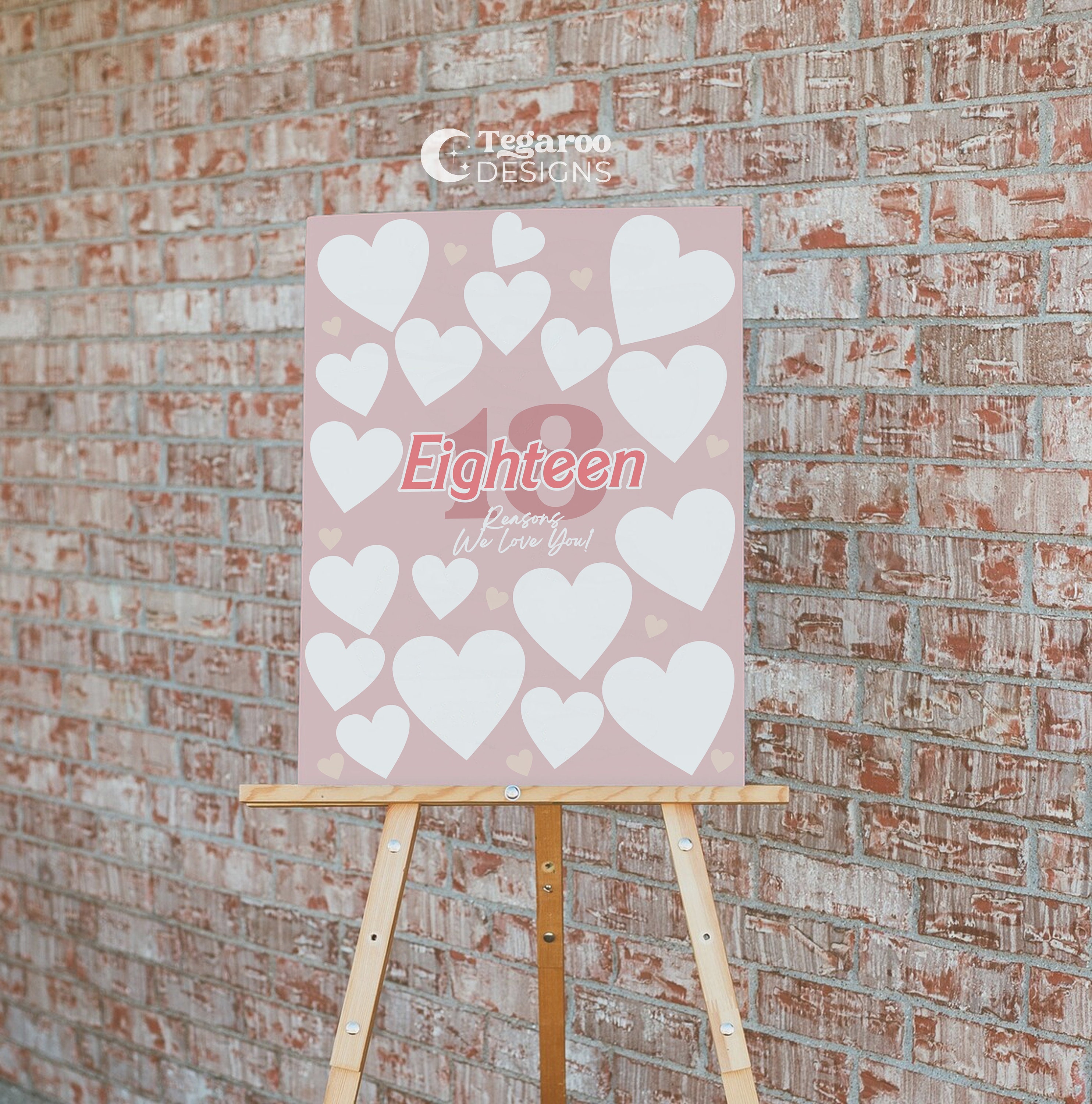 18 Reasons We Love You Sign Poster Things We Love 18th - Etsy