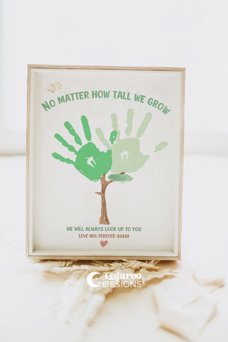 No Matter How Tall We Grow Tree Father's Day Gift Present | Nature Hand ...