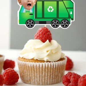 Garbage Truck Face Cupcake Topper | Custom Face Cupcake Toppers ...