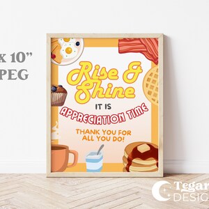 Breakfast Food Drink Sign Bundle | Employee, Teacher Appreciation ...