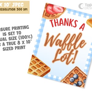 Waffle Bar Sign | Pancake Breakfast Signs | Thanks a Waffle Lot ...