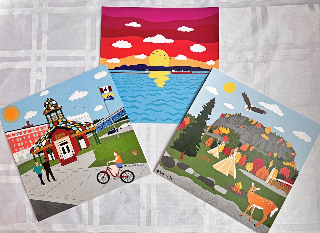 8"x8" Thunder Bay Landmark Art Prints - Tourist Pagoda, Mount Mckay ...