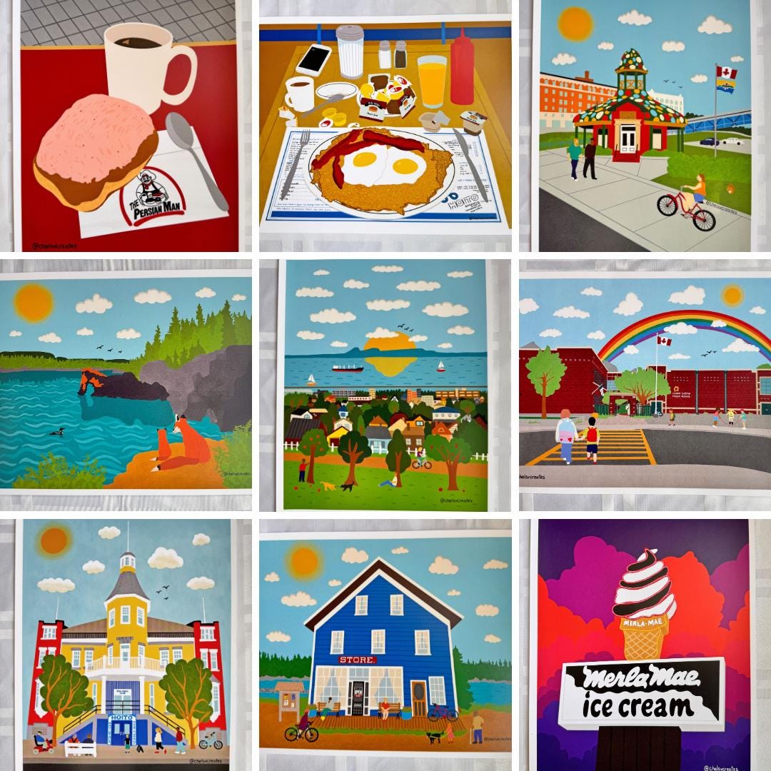 8.5"x11" Thunder Bay Art Prints - Landmarks - Etsy Canada