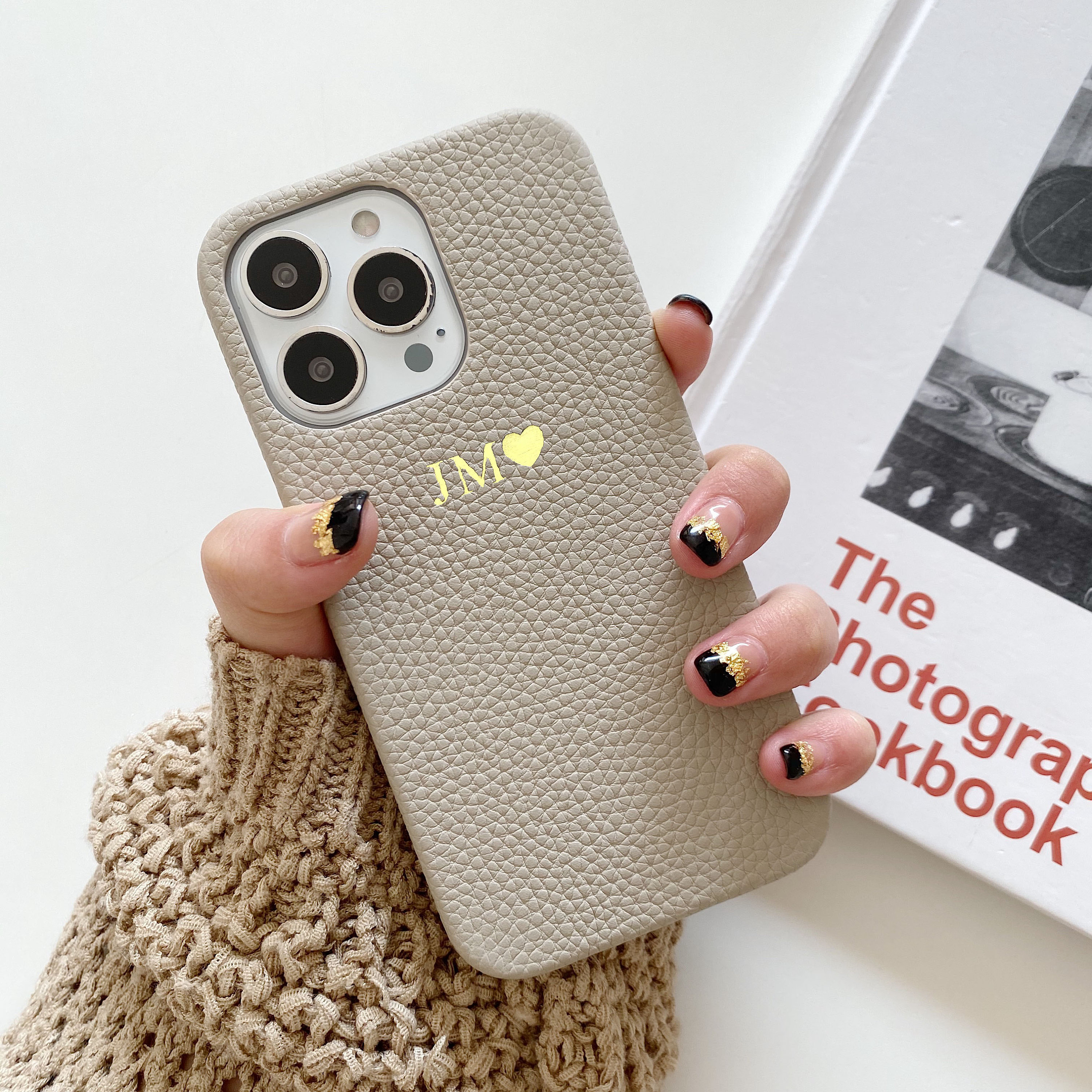 Personalized Pebble Genuine Leather Case Monogram Iphone - Etsy UK