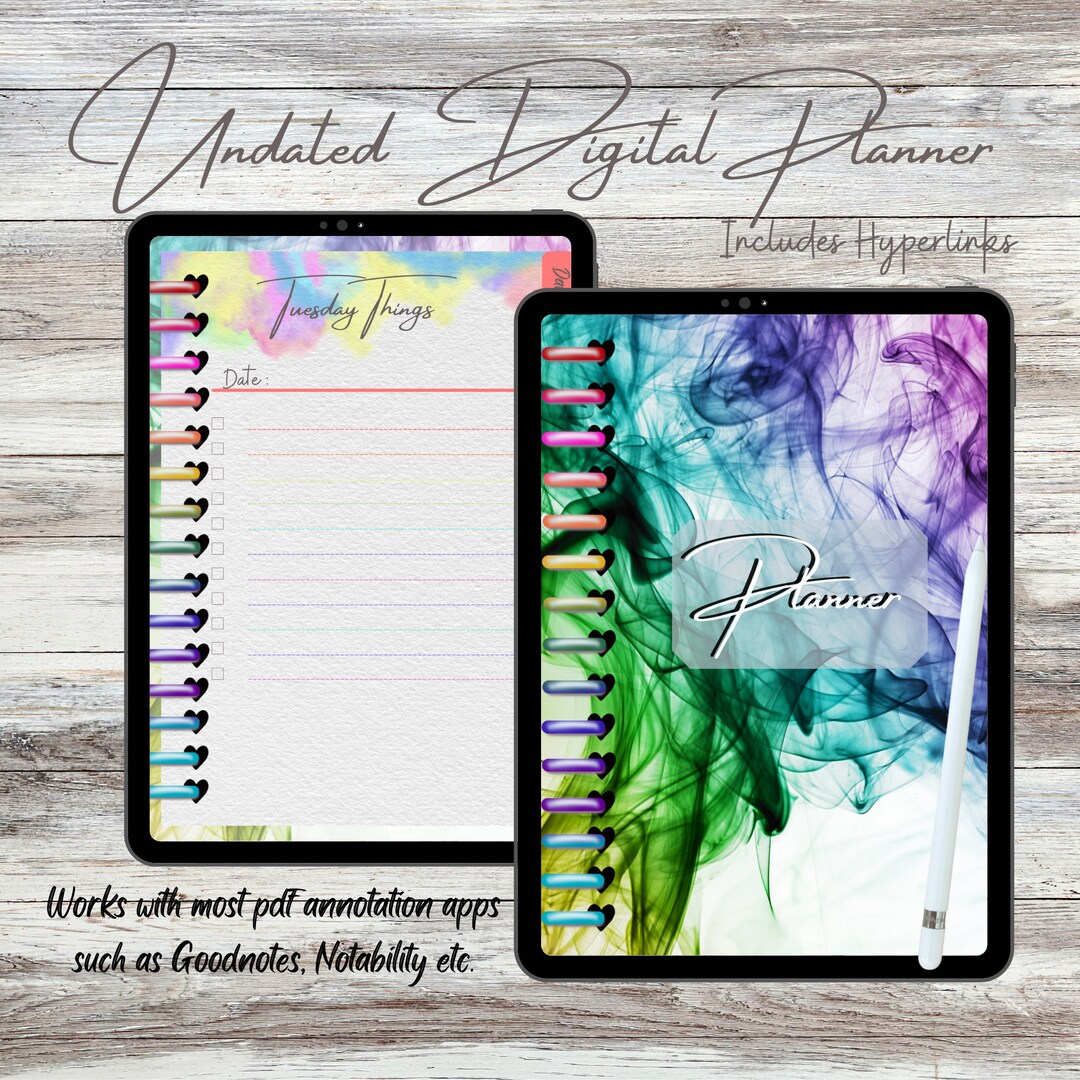 Pastel Rainbow Digital Planner: Hyperlinked for Goodnotes, Notability ...