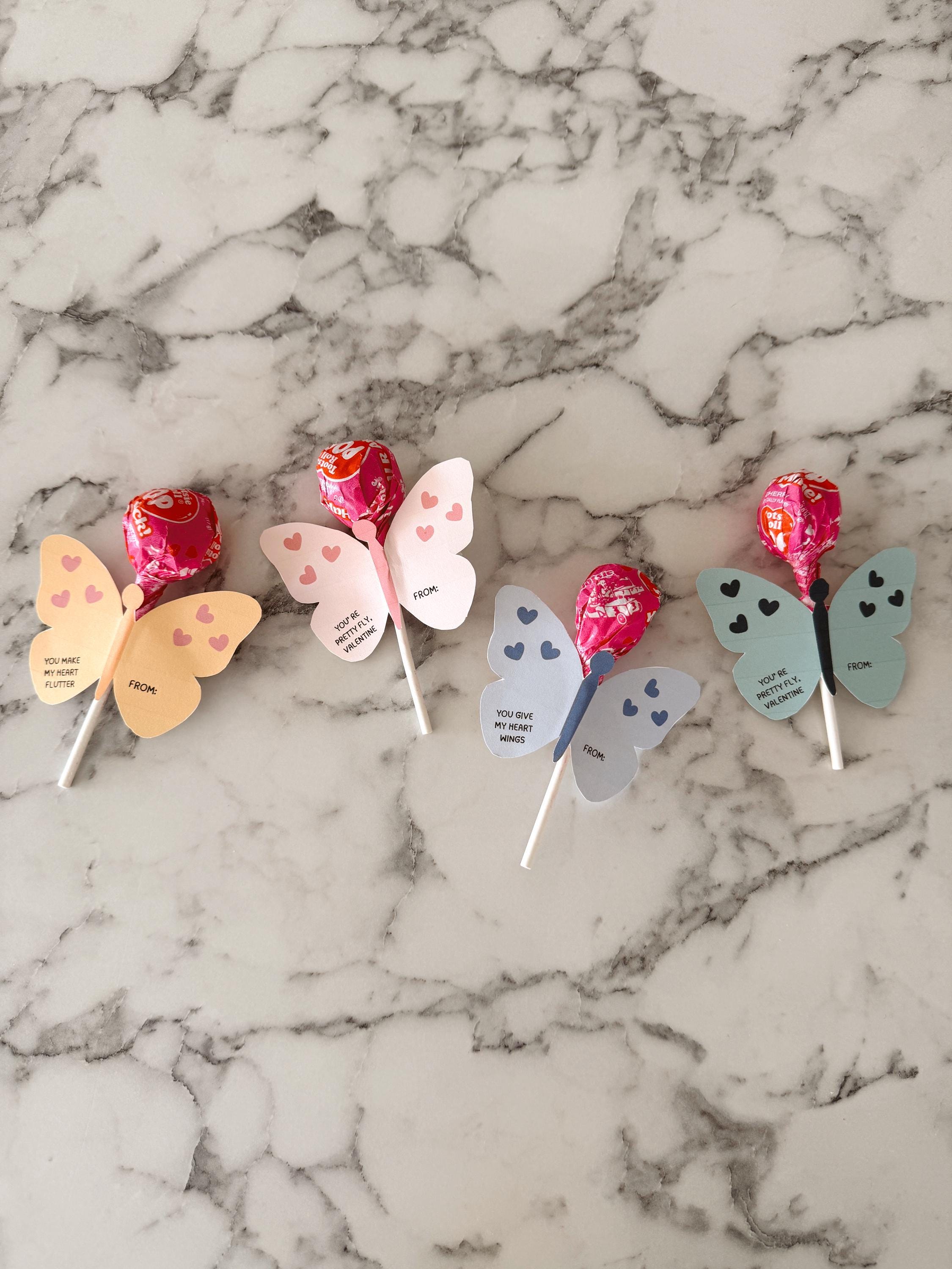 Kids Butterfly Valentine, Kids Classroom Valentine, Preschool ...