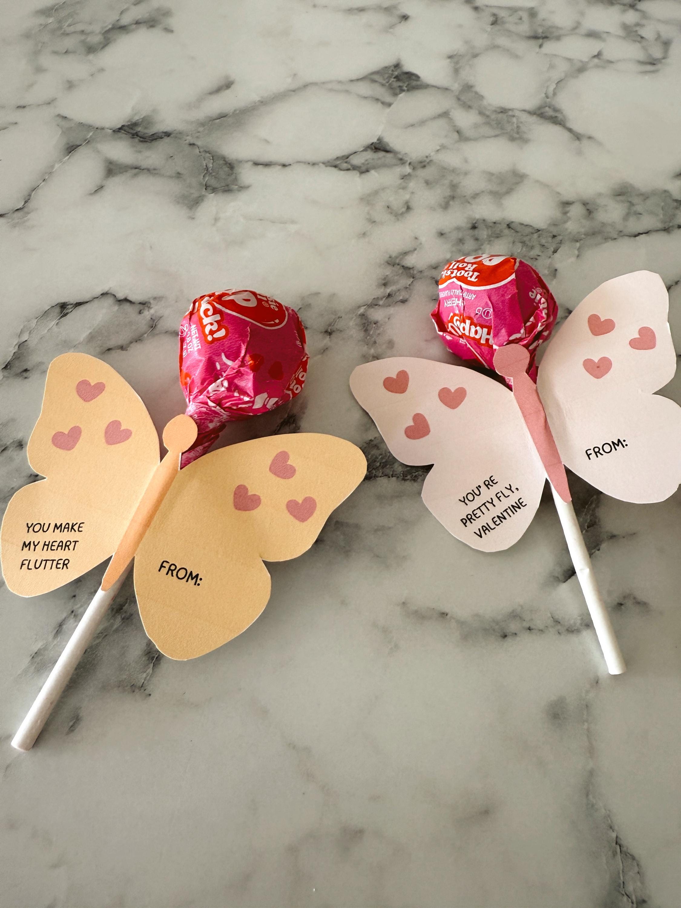 Kids Butterfly Valentine, Kids Classroom Valentine, Preschool ...