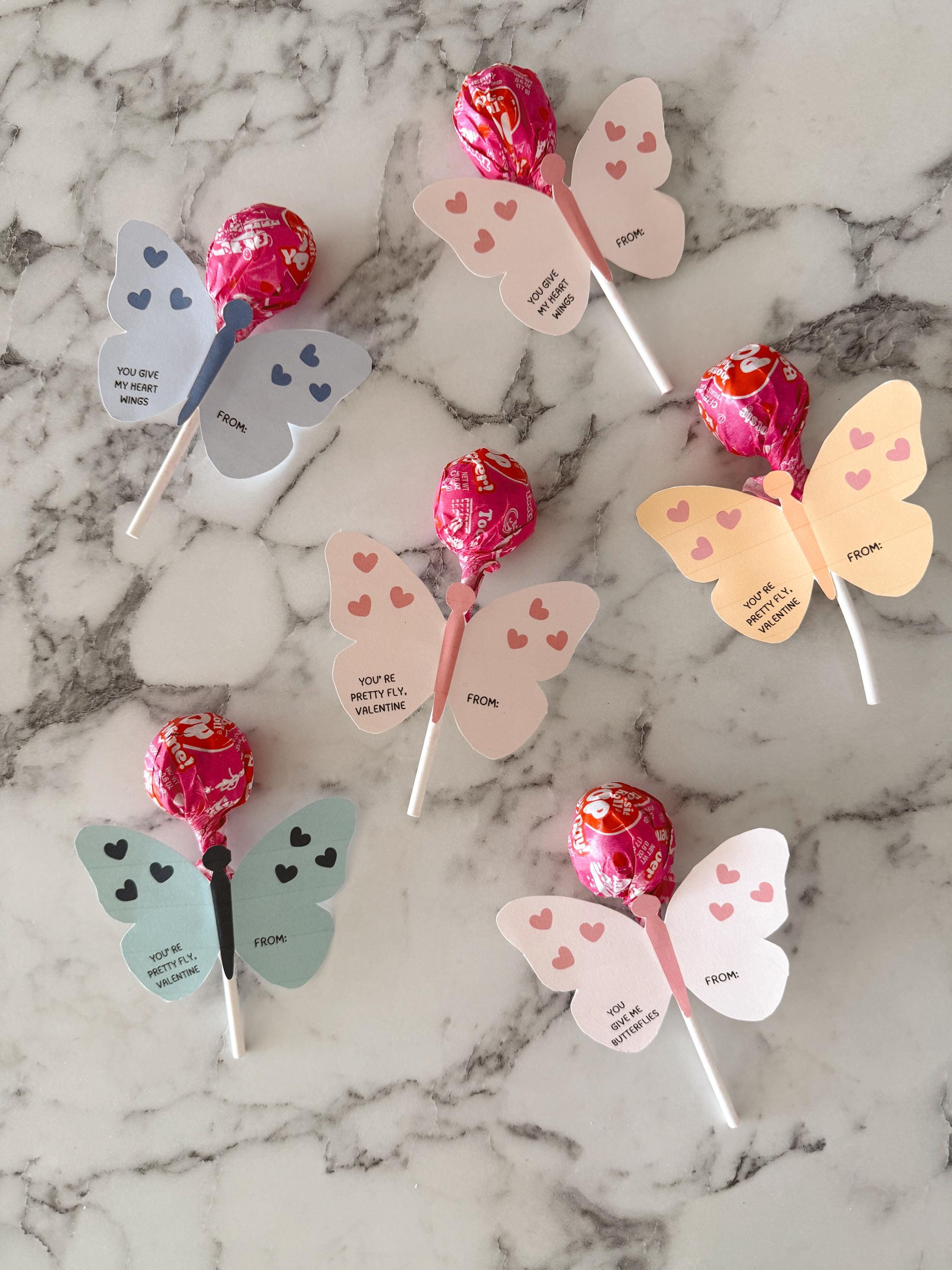 Kids Butterfly Valentine, Kids Classroom Valentine, Preschool ...