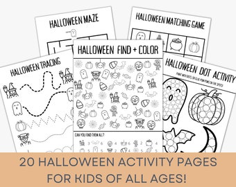 Halloween Kids Activity Pages Printable Halloween Activity Sheets ...