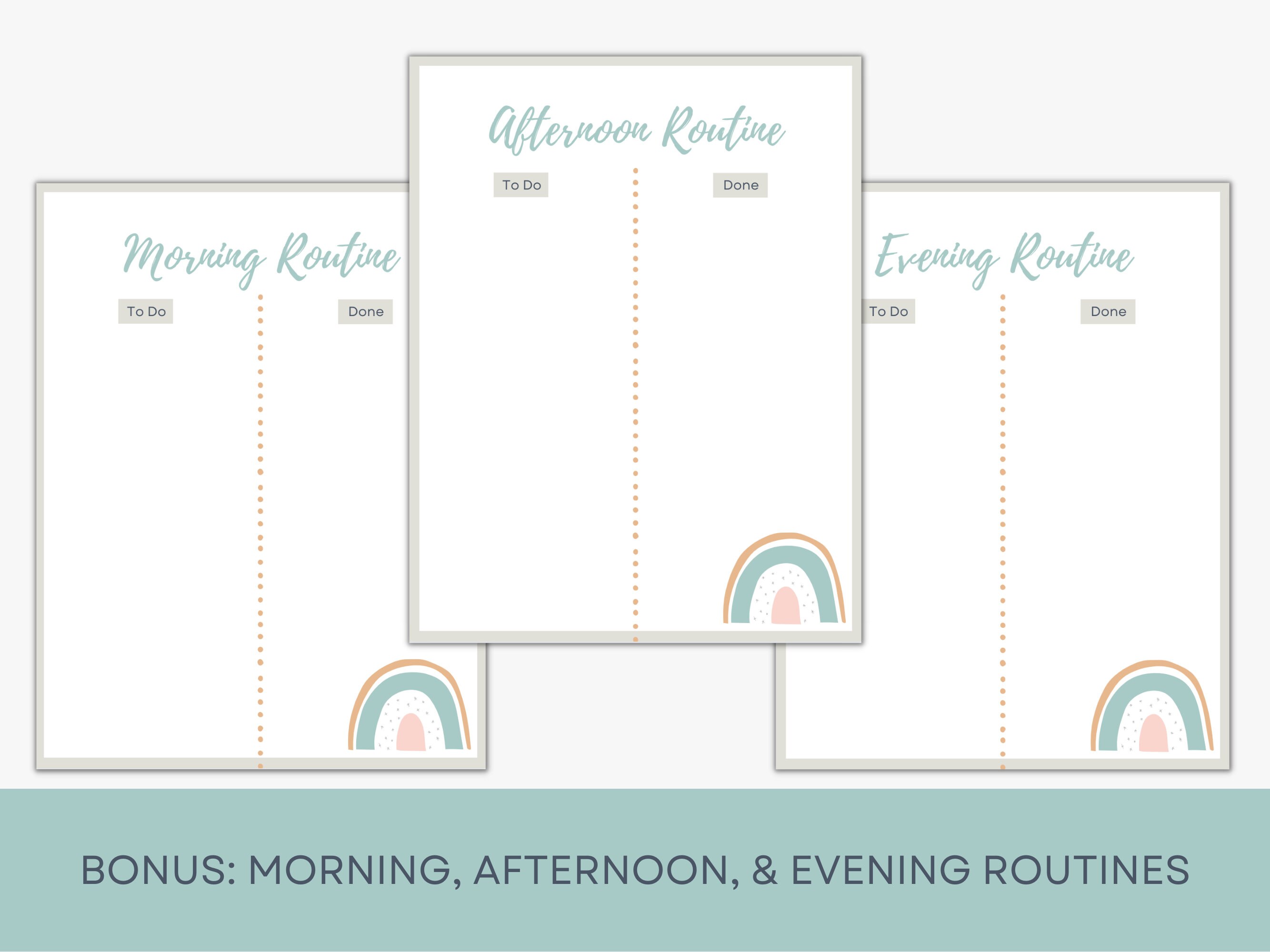 Kid's Chore Chart | Kid's Daily Routine Chart | Kid's Schedule - Etsy