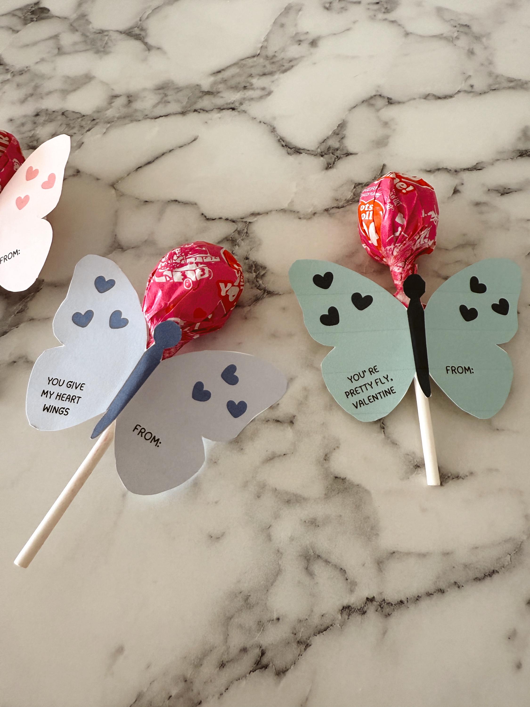 Kids Butterfly Valentine, Kids Classroom Valentine, Preschool ...