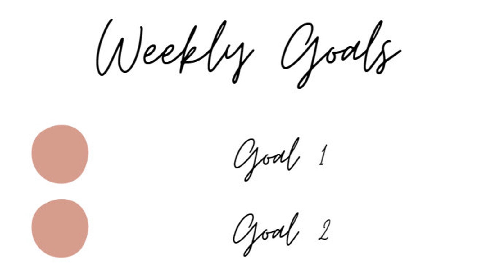 Editable Weekly Goals Phone Wallpaper Canva Template - Etsy