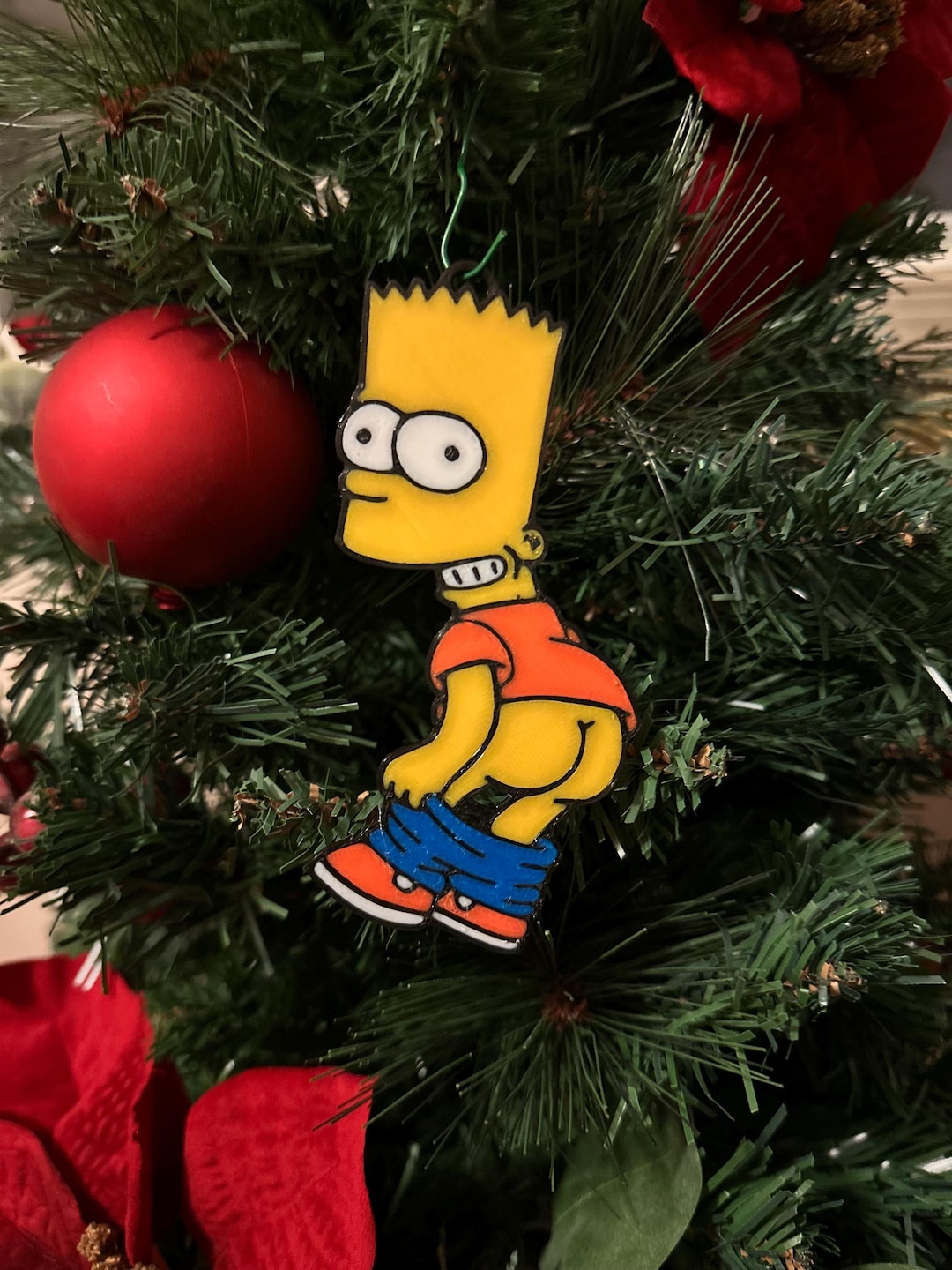 Bart Simpson Mooning Meme Christmas Ornament - Etsy