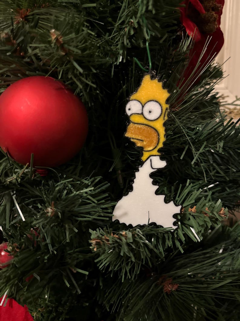Homer Simpson in the Bush Meme Christmas Ornament - Etsy Canada