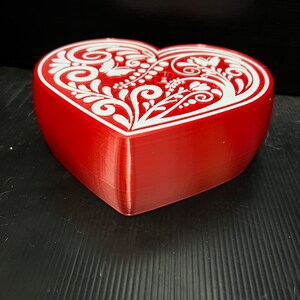 3D Printed Heart Shaped Box - Etsy