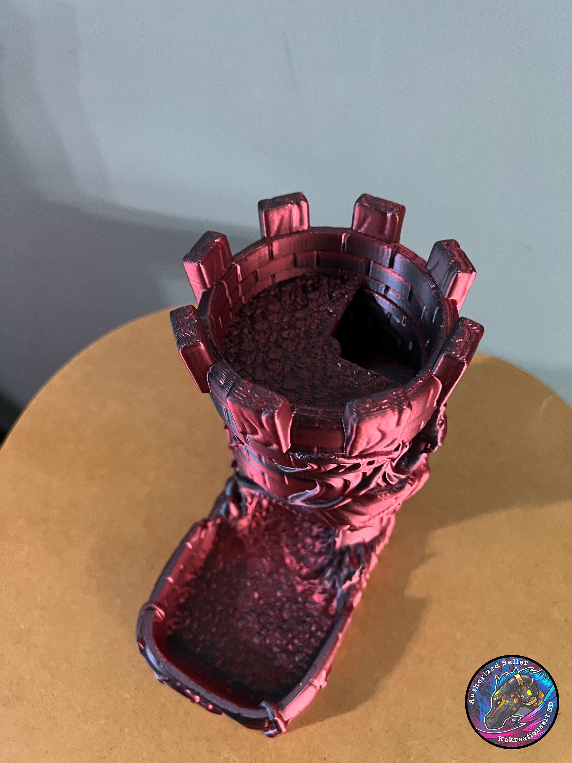3D Printed Dragon Castle Dice Tower - Etsy