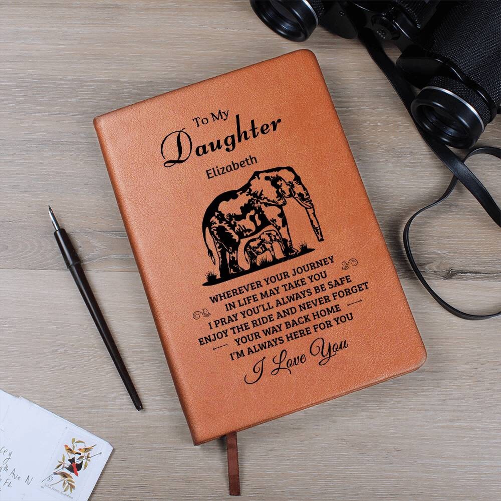 To My Daughter Personalized Leather Journal, Personalized Daughter ...