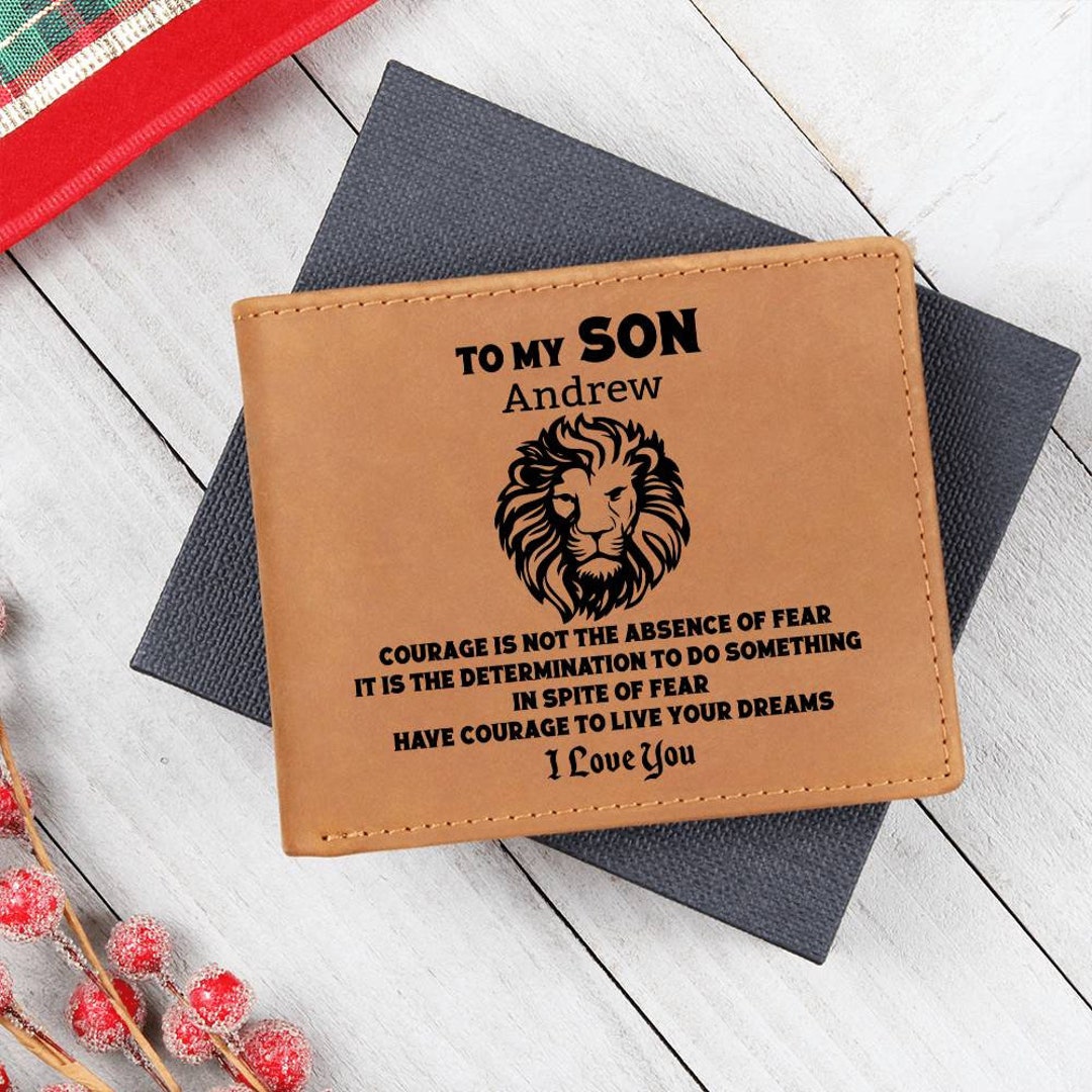 To My Son Wallet, Graduation Gift, Personalized Gift for Son, Birthday ...