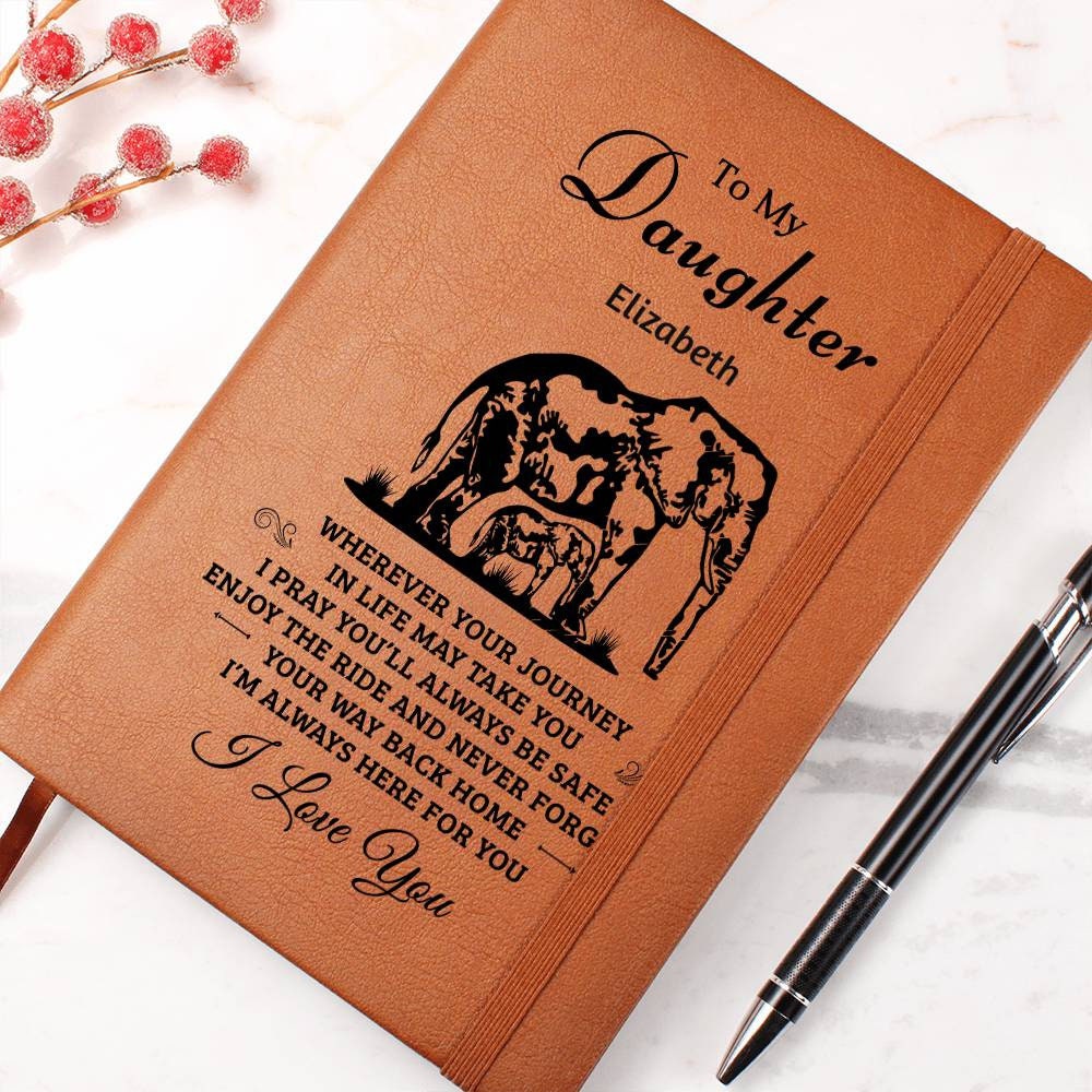 To My Daughter Personalized Leather Journal, Personalized Daughter ...