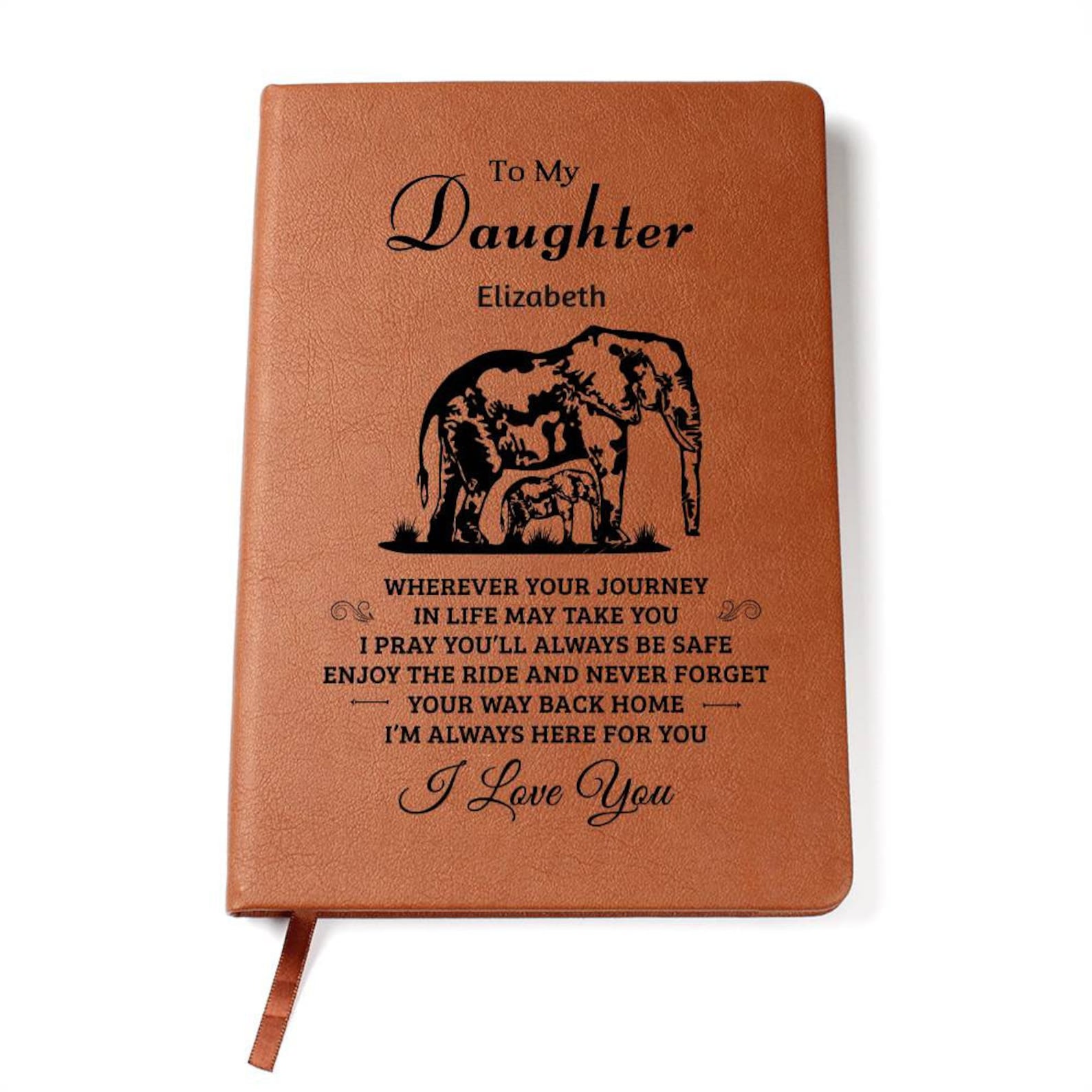 To My Daughter Personalized Leather Journal, Personalized Daughter ...