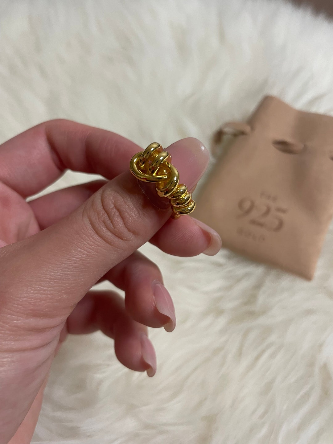 Jumbled Wire Gold Ring | 925 Sterling Silver Gold Adjustable Ring - Etsy