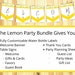 Lemon Birthday Party Bundle Printable Digital Download Planning Sheets ...