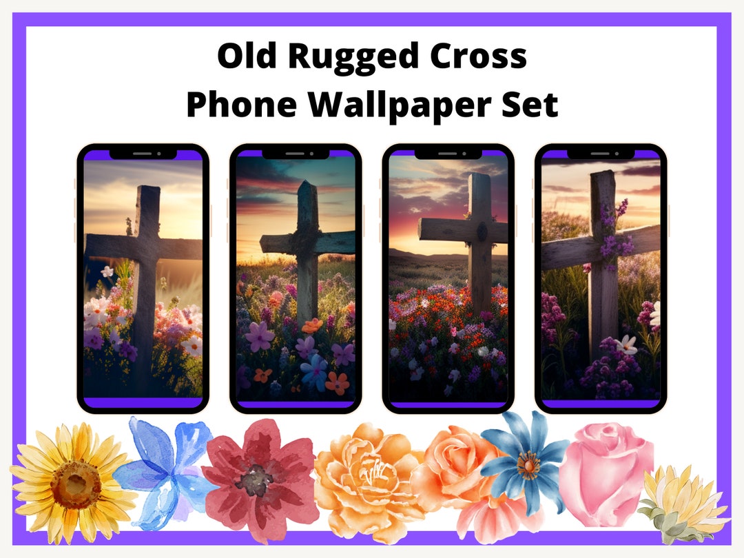 Rugged Old Cross Digital Phone Wallpaper A Faithful Reminder on Your ...