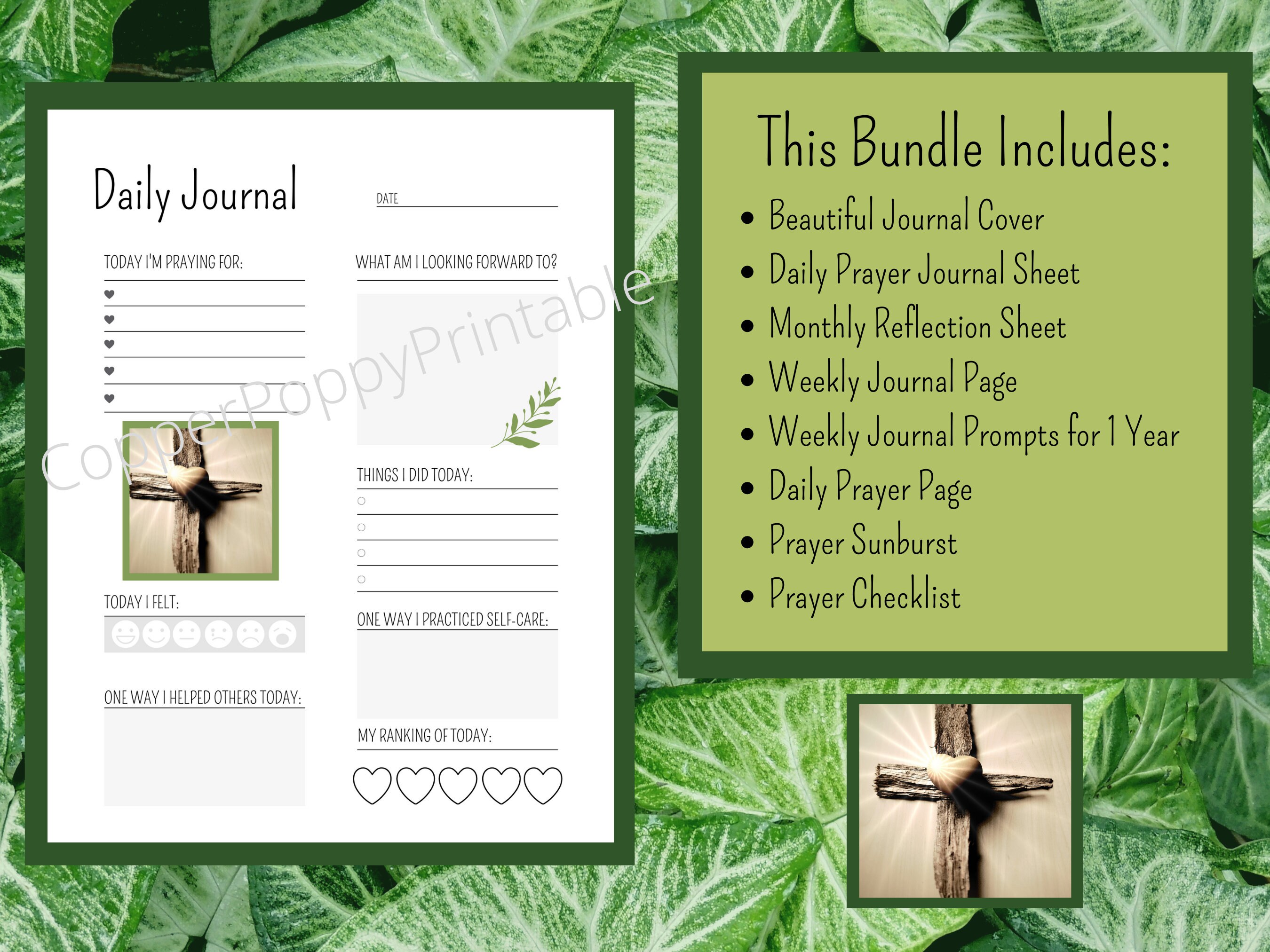 Prayer Journal - Printable Daily Prayer 52 Weekly Journal Writing ...