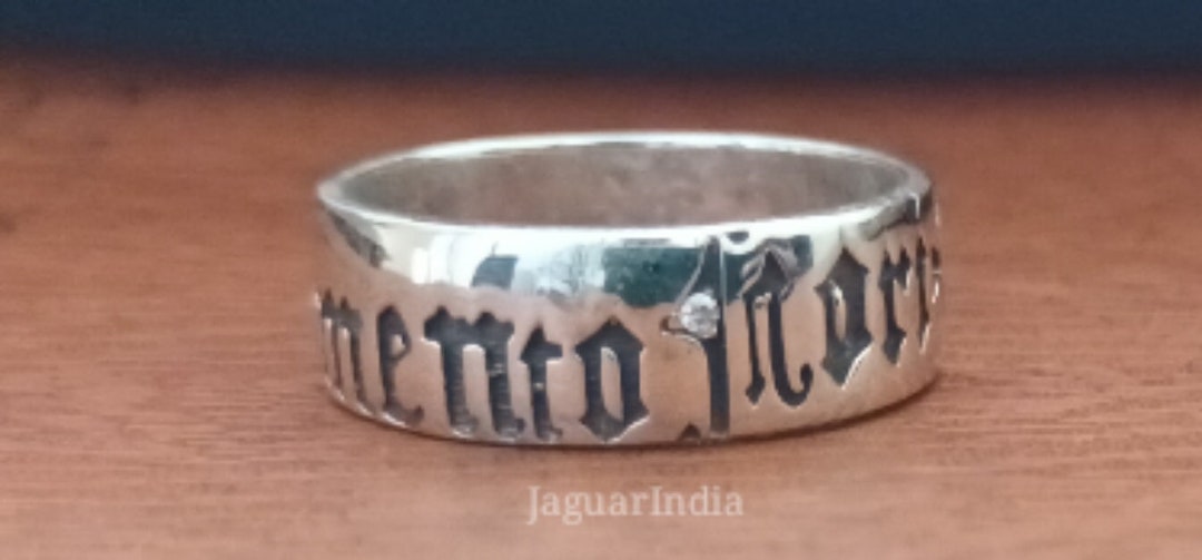 Silver Memento Mori Band Memento Mori Ring Memento Mori - Etsy