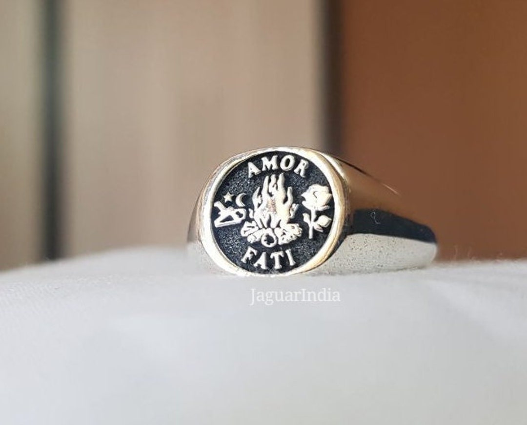 Amor Fati Ring, Amor Fati Signet Ring, Fate Ring, Love of Fate Ring ...