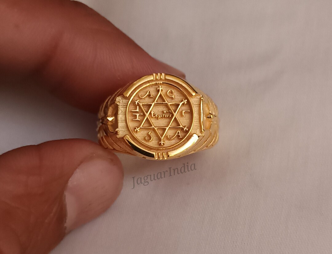 Solomon Power Ring,silver Signet Solomon Ring,mens Religious Jewelry ...