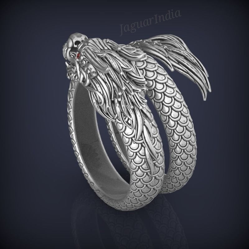 Dragon Sterling Silver Ring Handmade Solid Medieval 925 Unique - Etsy