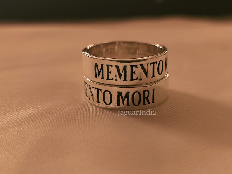 Silver Memento Mori Band, Memento Mori Ring, Memento Mori Jewelry ...