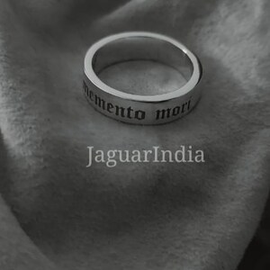 Silver Memento Mori Band Memento Mori Ring Memento Mori - Etsy