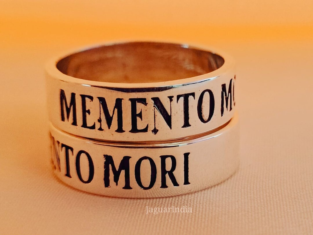 Silver Memento Mori Band, Memento Mori Ring, Memento Mori Jewelry ...