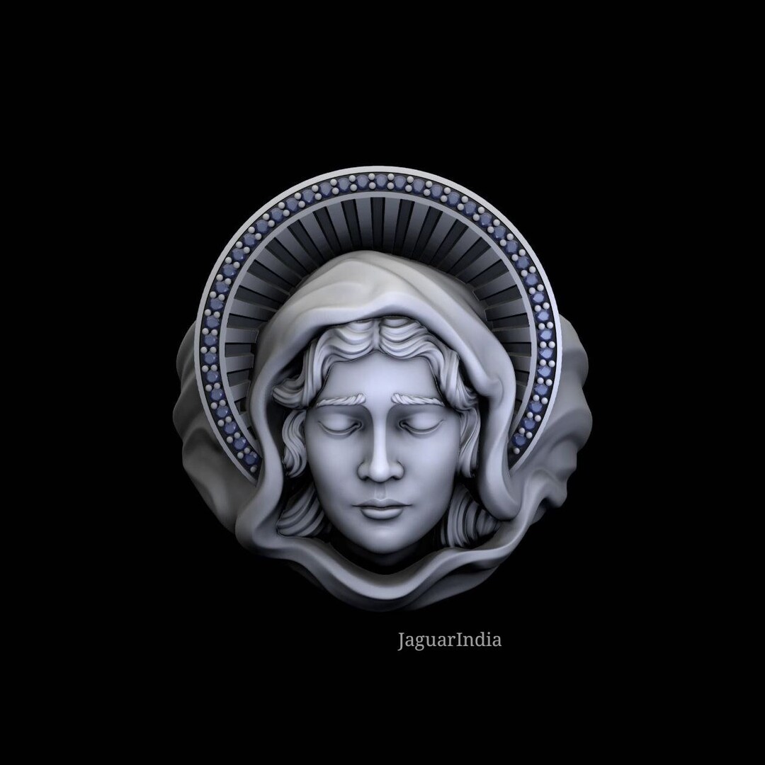 Virgin Mary Immaculate Conception Ring, Extraordinary Mother Mary Ring ...