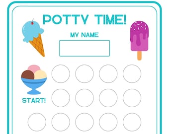 Ice Cream Reward Chart, Behavior Chart, Sticker Chart, Potty Chart ...