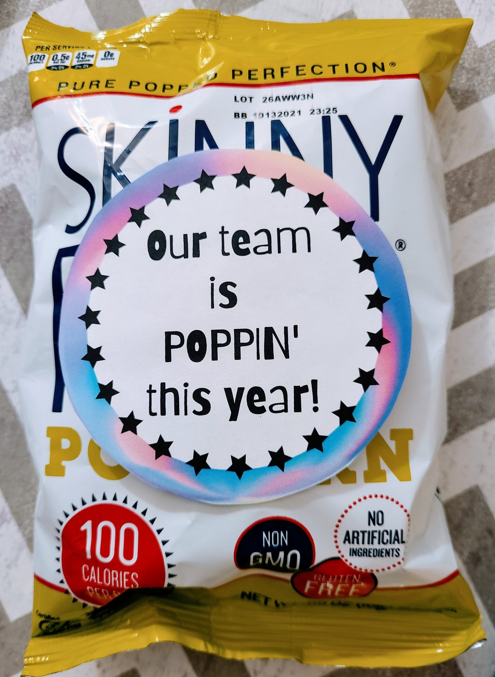 Our Team is POPPIN' This Year! Team Snack Tag! Sports Team Snack Tag ...