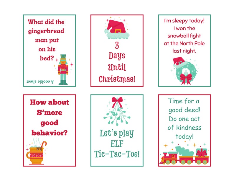 Elf Notes Elf Notes Printable Christmas Fun Elf Notes Elf Digital ...