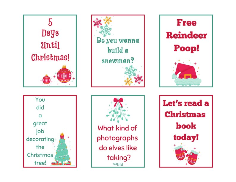 Elf Notes Elf Notes Printable Christmas Fun Elf Notes Elf Digital ...